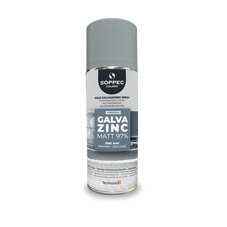 Cold Galva Zinc Matt 97% Spray Paint - SOPPEC | Technima